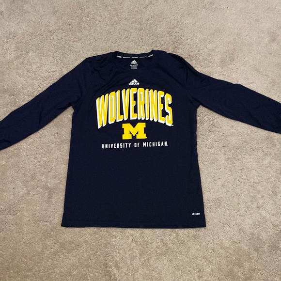adidas | Shirts & Tops | Adidas Michigan Wolverine Long Sleeve | Poshmark